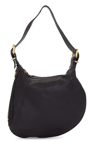 Fendi Selleria Oyster Shoulder Bag - Black