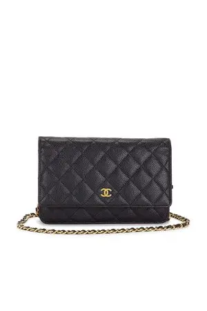 Chanel Caviar Classic Wallet On Chain Good Condition