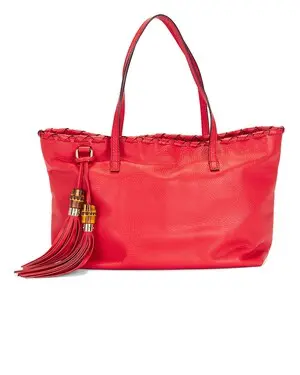 FWRD RENEW Gucci Bamboo Tassel Tote Bag