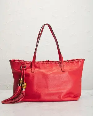 FWRD RENEW Gucci Bamboo Tassel Tote Bag