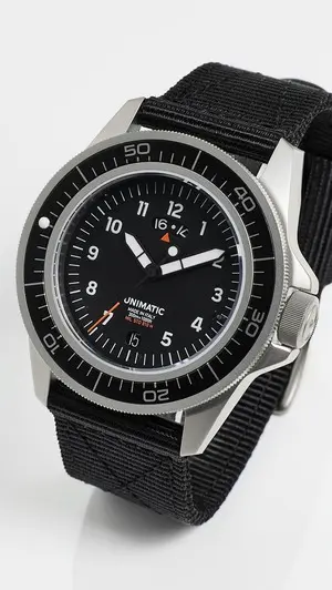 UNIMATIC Stainless Steel Automatic Diver Watch With Nylon Strap