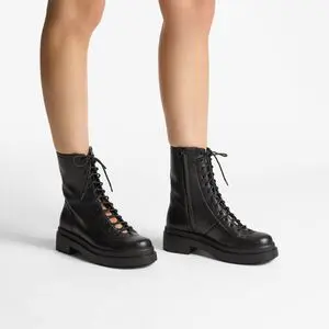 JIMMY CHOO Sima Flat Smooth Leather Ankle Boots