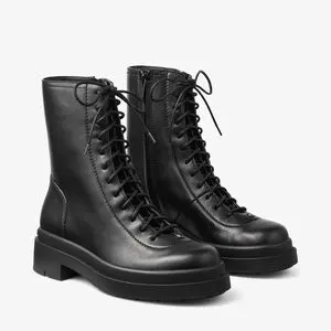 JIMMY CHOO Sima Flat Smooth Leather Ankle Boots