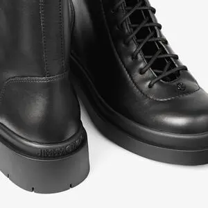 JIMMY CHOO Sima Flat Smooth Leather Ankle Boots