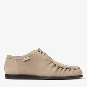 JIMMY CHOO Ember Moccasin M Velvet Suede Moccasins - Stone