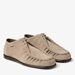 JIMMY CHOO Ember Moccasin Velvet Suede Lace Up Flat
