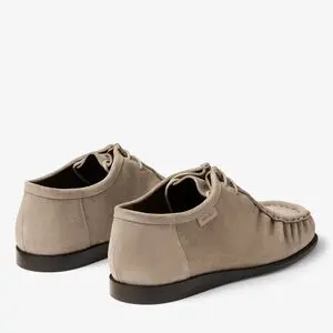 JIMMY CHOO Ember Moccasin Velvet Suede Lace Up Flat