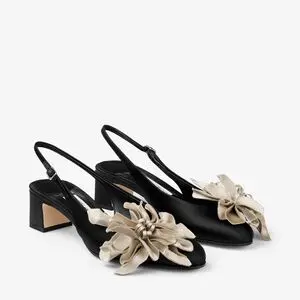 JIMMY CHOO Eyla Slingback 45 Satin Slingbacks