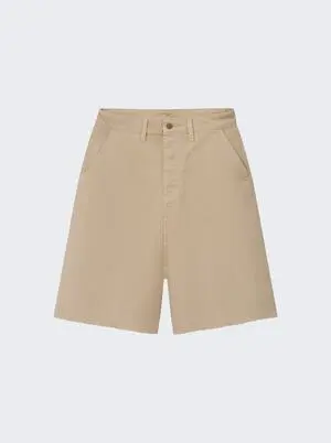 Fear Of God Overdyed Dune Raw Cut 5 Pocket Shorts - Brown