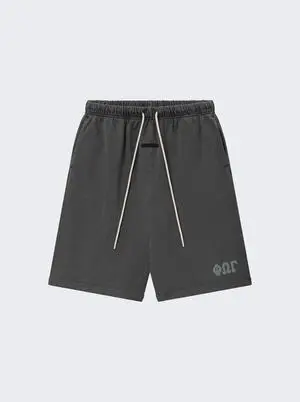 Fear Of God FEAR OF GOD ESSENTIALS Washed Overcast 90s Relaxed Fit Shorts Charcoal