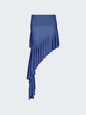 Alaïa Pointed Knit Skirt Denim