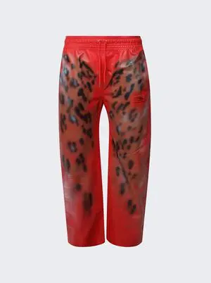 LA MASKARADE Animal Print Leather Pants