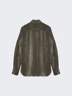 Rick Owens Paneled Outershirt - Brown