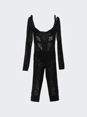 Attico Lace Jumpsuit - Black