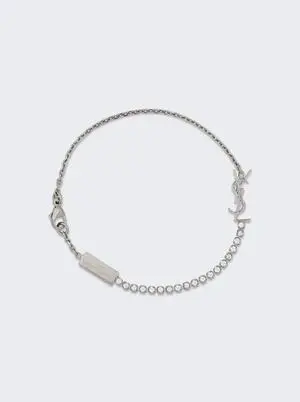 Saint Laurent Cassandre Charm Bracelet Palladium
