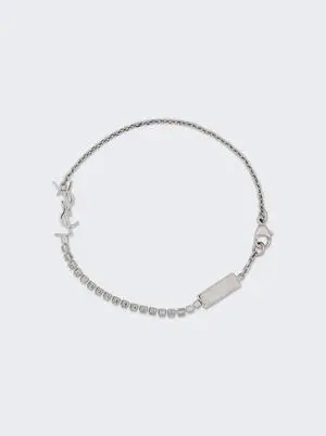 Saint Laurent Cassandre Charm Bracelet Palladium