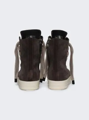 Rick Owens Tower Jumbolace High Sneakers - Grey