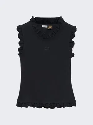 Loewe Paula's Ibiza Stretch Cotton Tank Top - Black