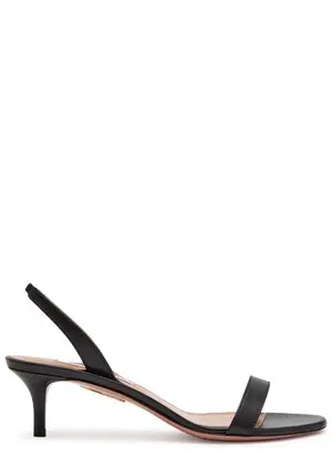 AQUAZZURA So Nude 50 Leather Sandals - Black