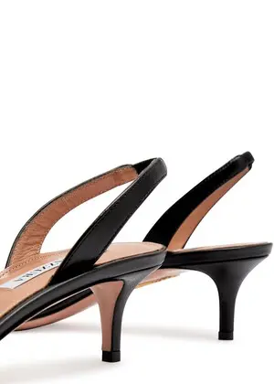 AQUAZZURA So Nude" Leather Slingback Sandals