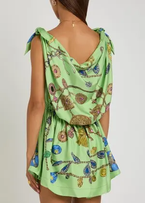 Versace Printed Silk Mini Dress
