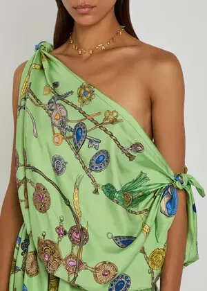 Versace Printed Silk Mini Dress