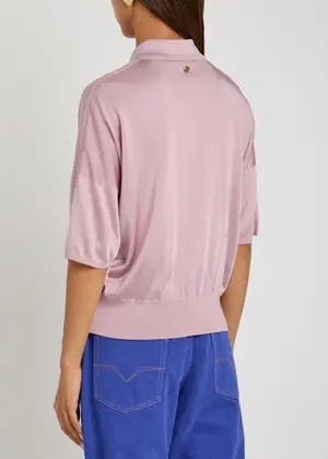 Versace Textured Fine-knit Top