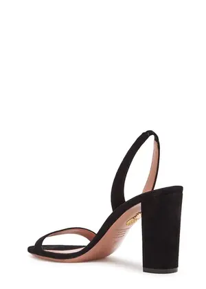 AQUAZZURA So Nude 85 Suede Sandals