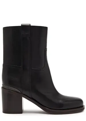 Brunello Cucinelli 75 Leather Ankle Boots