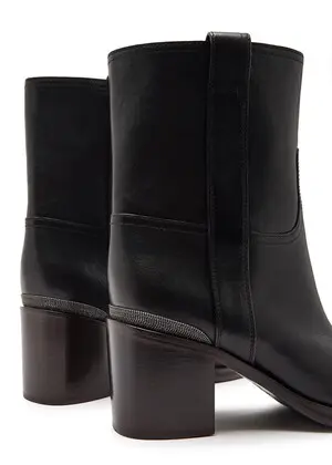 Brunello Cucinelli 75 Leather Ankle Boots
