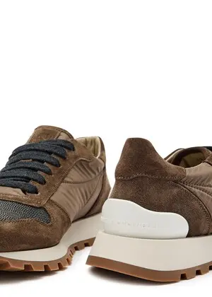 Brunello Cucinelli Panelled Suede Sneakers