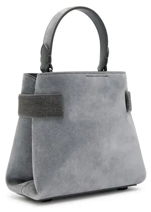 Brunello Cucinelli Suede Top Handle Bag