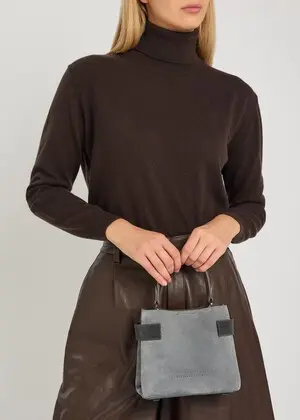 Brunello Cucinelli Suede Top Handle Bag