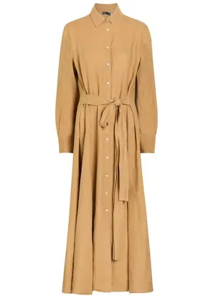 Polo Ralph Lauren Linen Midi Shirt Dress