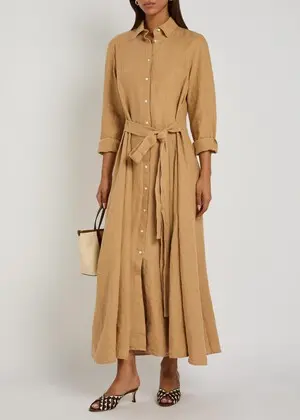 Polo Ralph Lauren Linen Midi Shirt Dress