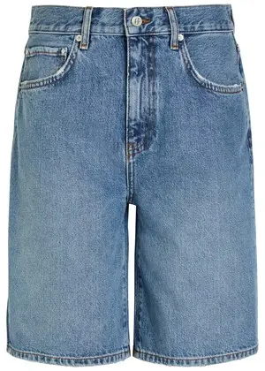 ANINE BING Jasper Wide-leg Shorts - Denim