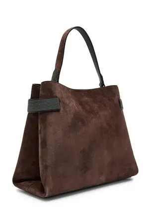 Brunello Cucinelli Suede Tote Bag