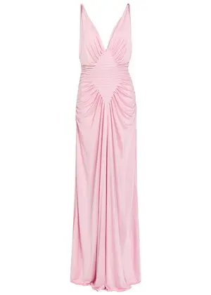 Versace Draped Satin-jersey Gown - Pink