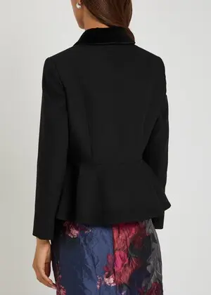 Erdem Floral-embellished Wool Jacket