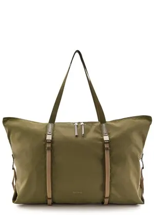 Paul Smith Logo-embroidered Nylon Holdall Bag - Khaki