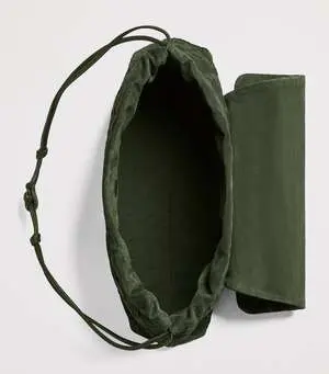 Bottega Veneta Suede Giorno Shoulder Bag - Green