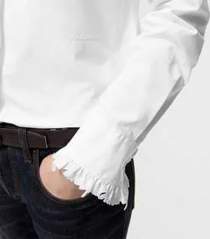 Burberry Cotton Poplin Ruffle Shirt