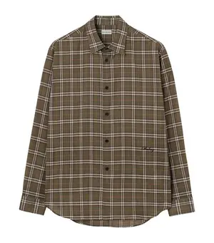 Burberry Cotton Plaid Shirt - Brown