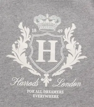 Harrods Cotton Jersey Flocked Logo Sweatshirt