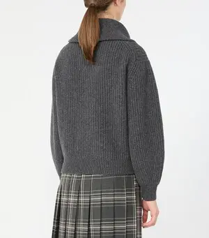 Max Mara Virgin Wool Quarter-zip Sweater