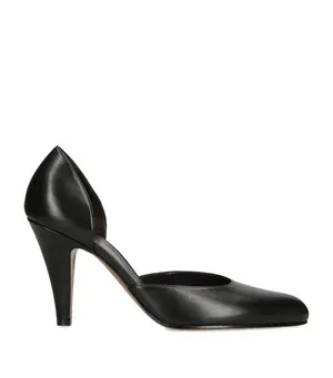 THE ROW Ornella Leather D'orsay Pumps 90 - Black