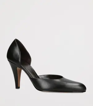 THE ROW Ornella Leather D'orsay Pumps 90
