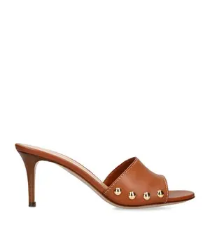 GIANVITO ROSSI Leather Avelin Mules 70 - Beige
