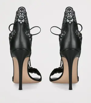 GIANVITO ROSSI Leather Evie Sandals 105