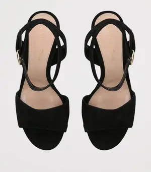 GIANVITO ROSSI Suede Ardéa Platform Sandals 70
